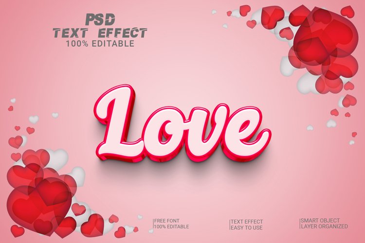 Love 3d Editable Text Effect Style (2599463)