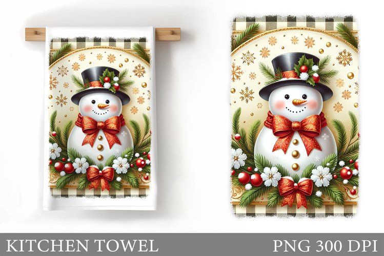 Snowman Kitchen Towel Design. Christmas Kitchen (4667606)
