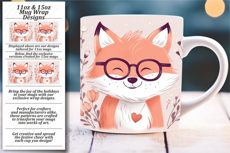 Cozy Valentine's Sips: Cute Animal Mug Wrap Sublimations