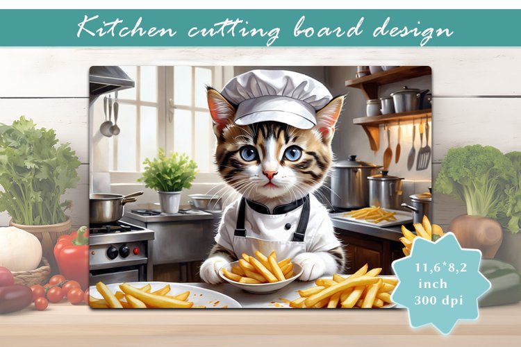 cute cat Cutting Board Design