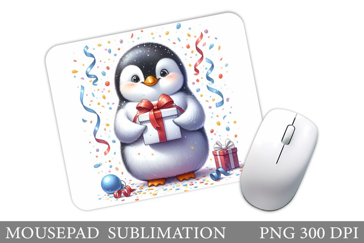 Cute Penguin Mouse Pad. Christmas Penguin Mouse (4660873)