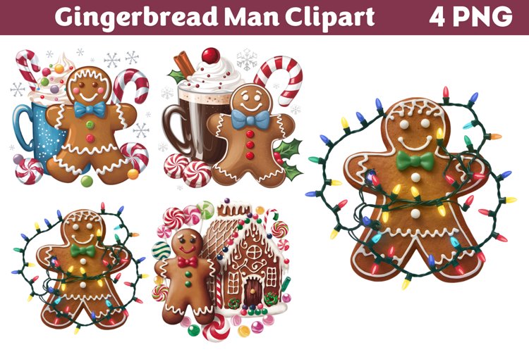 Gingerbread Man Clipart PNG (4831893)