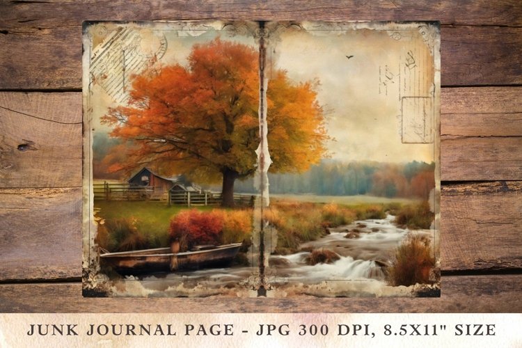Printable Junk Journal Pages fall autumn 24