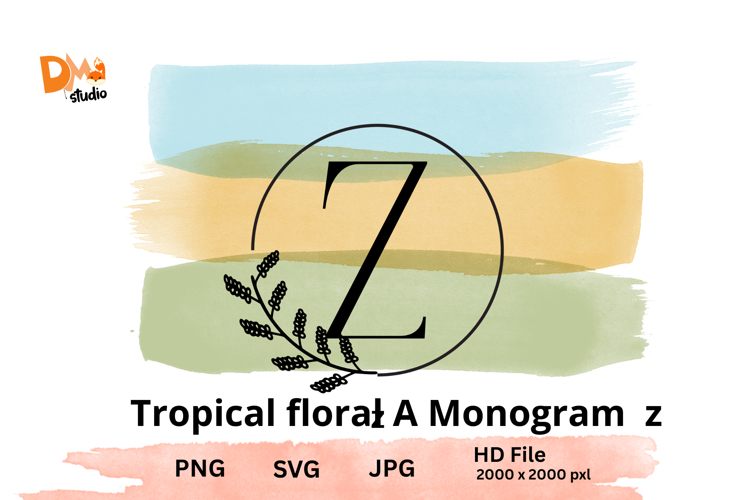 Tropical Floral Monogram (6104582)