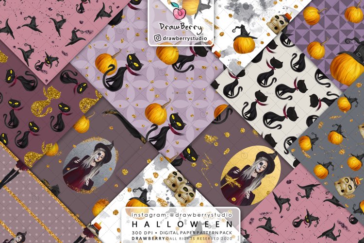 Seamless Halloween Digital Pattern DP067
