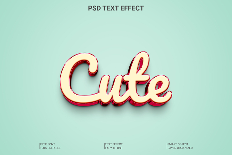 Cute and Playful 3D Text Effect for Photoshop
