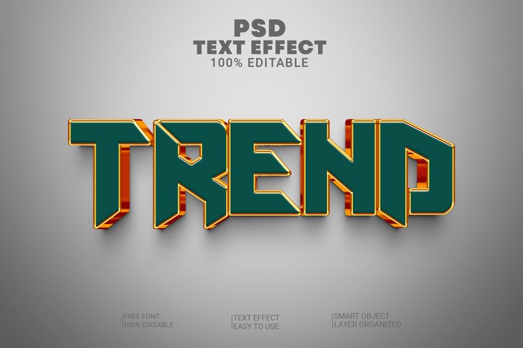 psd 3d text effect Trend