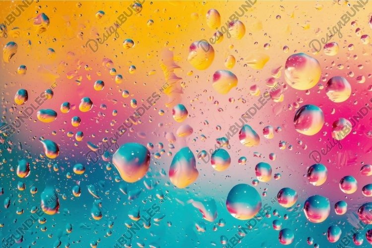 Vibrant Abstract colorful drops. Generate Ai