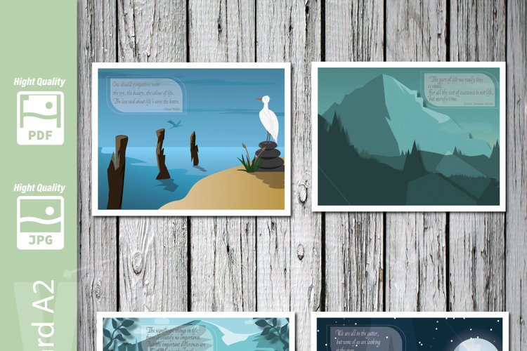 Quote Post Cards - Print Files for Crafters