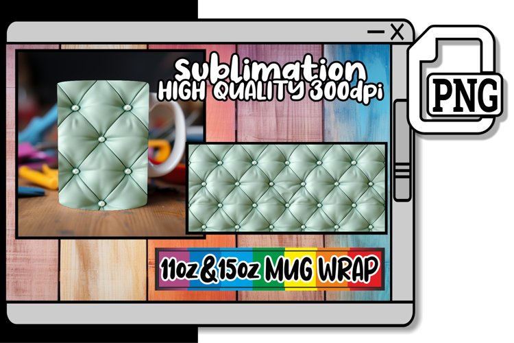 Classy Elegant 3D Quilted Pattern Mug Design