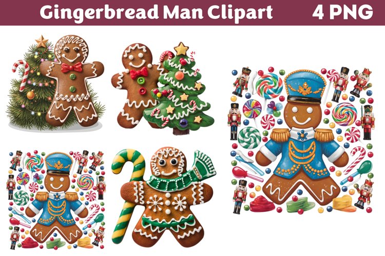 Gingerbread Man Clipart PNG (4832049)
