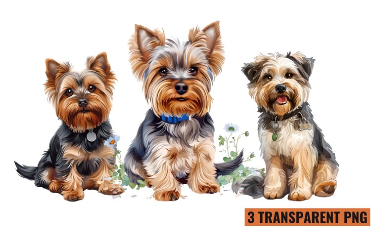 Watercolor Dog Breed Clipart , PNG