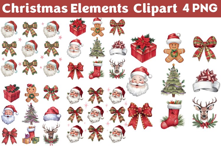 Christmas Elements Clipart PNG (4650618)
