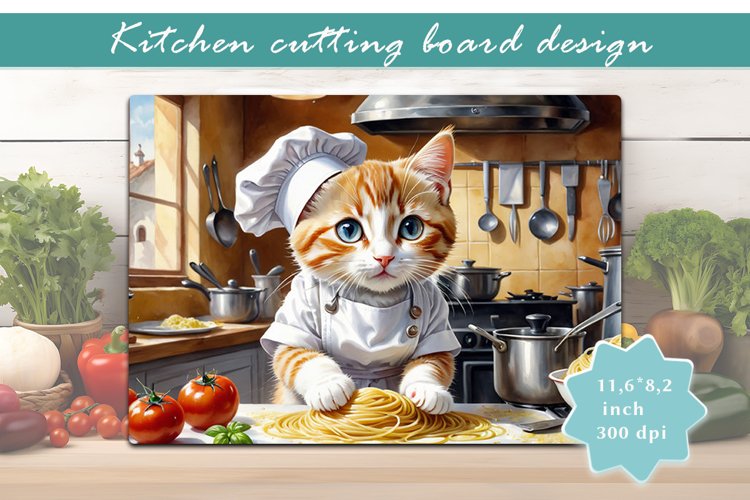 cute cat Cutting Board Design