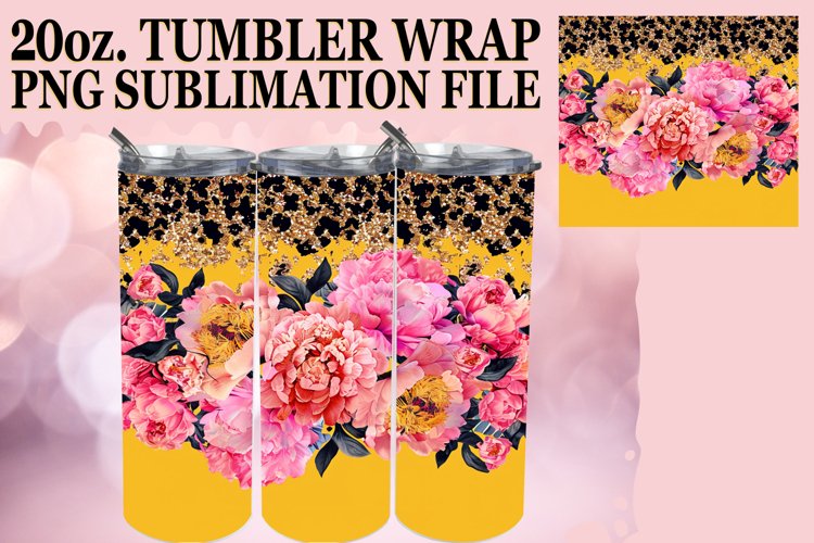 Shiny Leopard Print Tumbler Design: Sublimation - (3567498)