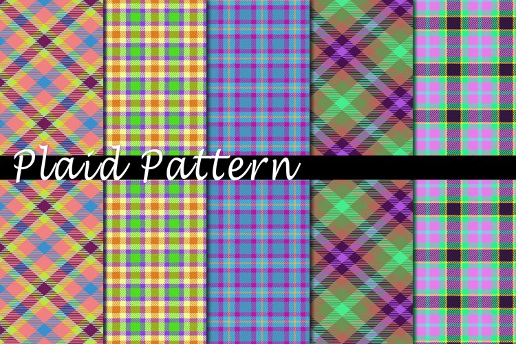 Plaid Pattern Digital Paper Bundle