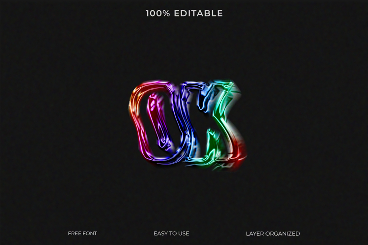 3D editable text effect with a distorted glitch (6075713)