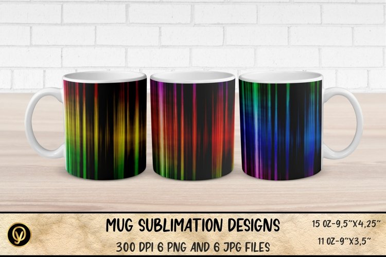 Mug Sublimation Designs , Abstract Neon Line Sublimation
