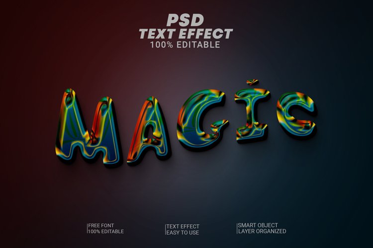 psd Magic editable 3d text effect