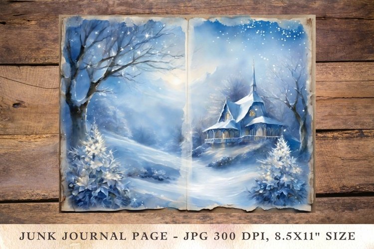 Printable Junk Journal Pages Snow 4