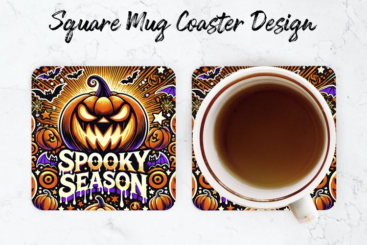 Spooky Season Mug coaster | Coaster | Sublimation Design