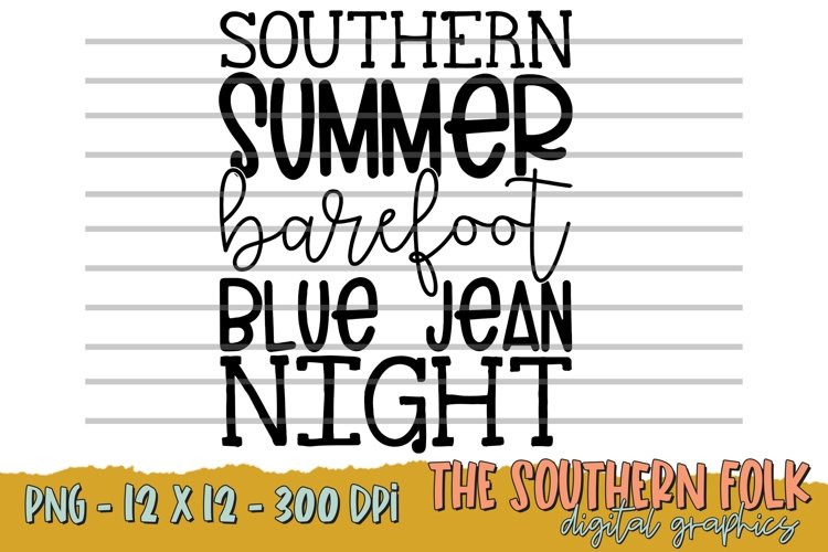 Southern Summer Night PNG File, Sublimation Design (1284449)