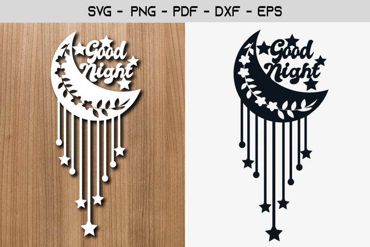 Moon Goodnight Paper Template Design