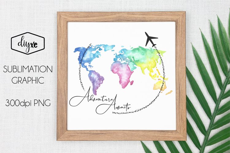 Adventure Awaits | Travel Sublimation Graphic (429257) | Sublimation ...