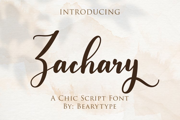 Zachary Modern Calligraphy