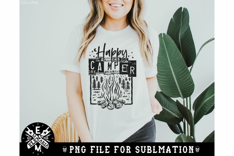 Happy Camper | Sublimation PNG File (2232786) | Sublimation | Design ...
