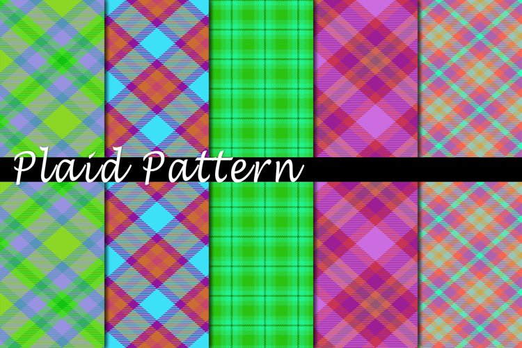 Plaid Pattern Digital Paper Bundle