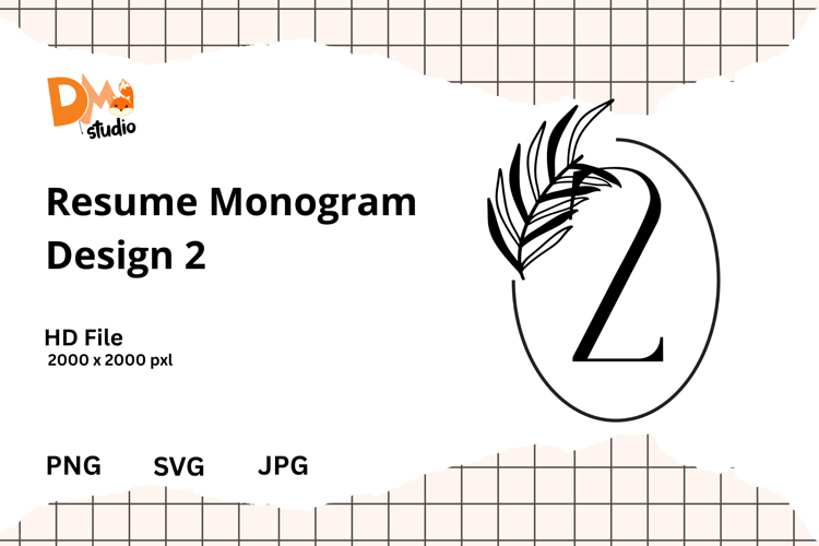 Resume Monogram Design (6068077)