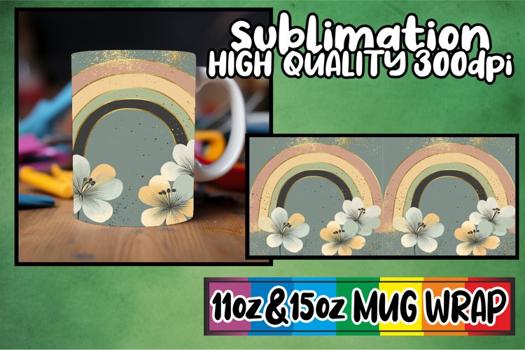 Cheerful days 11oz 15oz sublimation wrap, Flower