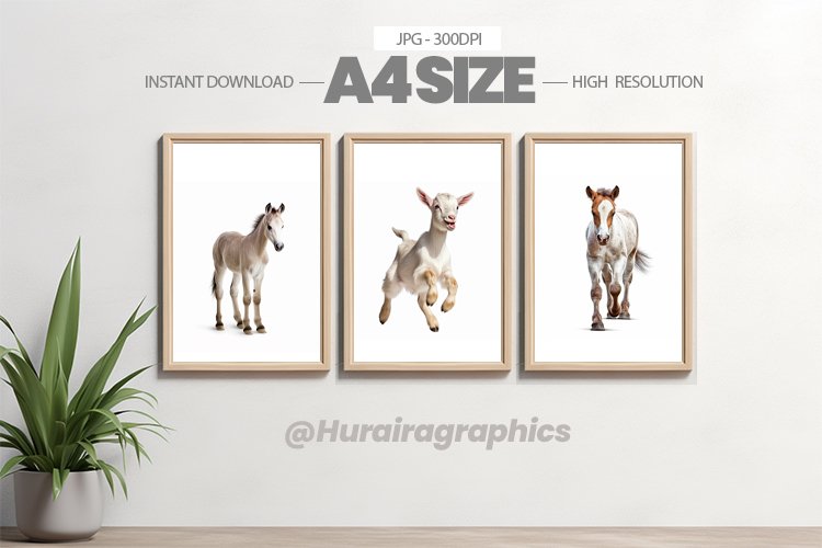 Safari Animal Wall Art - 03 Variations (3006551)