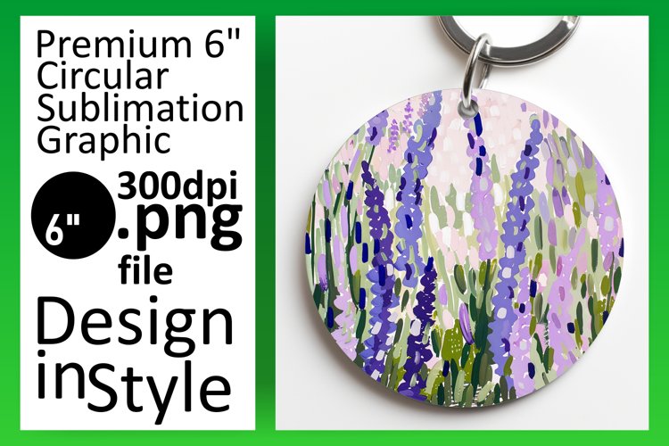 Stylish Floral Round Sublimation Mix (3574183)