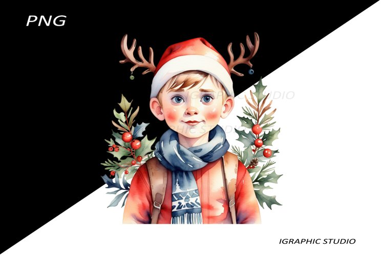 Winter Png, Christmas Boy Clipart, Folk Christmas (4964369)