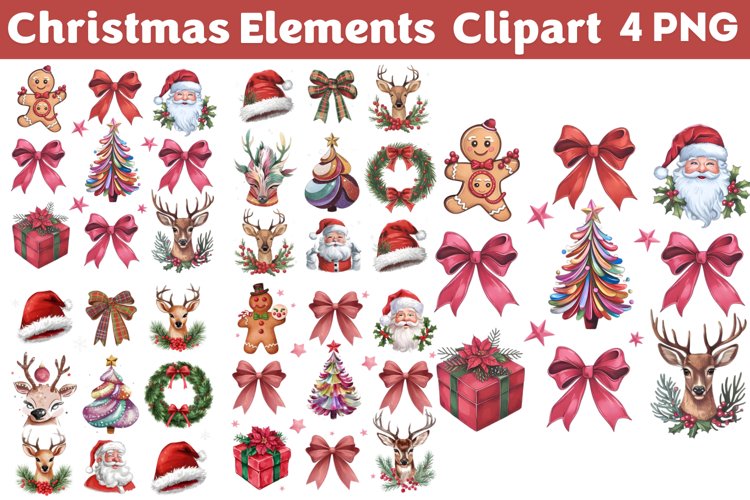 Christmas Elements Clipart PNG (4650654)