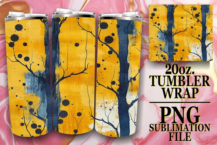 Abstract Paint Tumbler Wrap 20oz