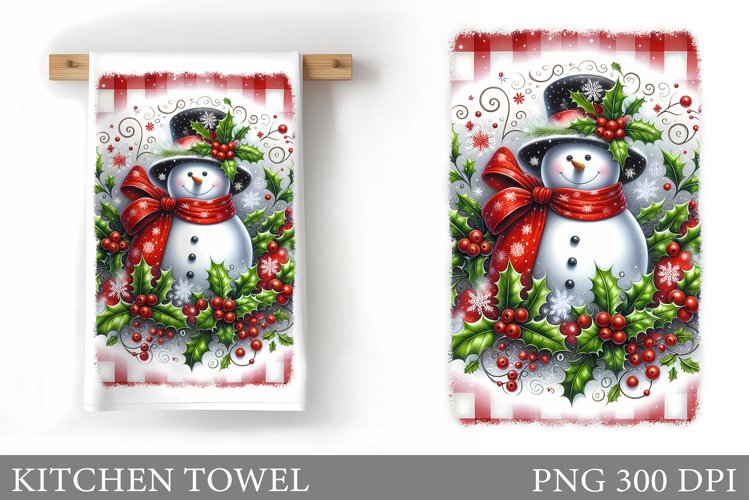 Snowman Kitchen Towel Design. Christmas Kitchen (4667609)