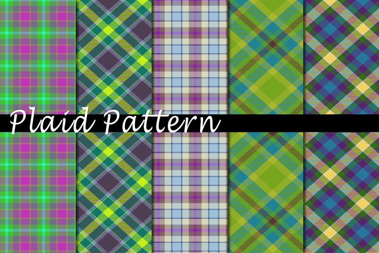 Plaid Pattern Digital Paper Bundle