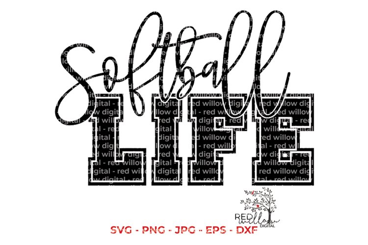 Softball Life SVG (971429) | Cut Files | Design Bundles