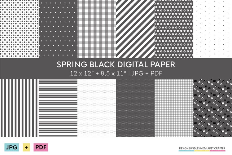 Black scrapbook paper packs| Basic pattern digital paper (1236488 ...