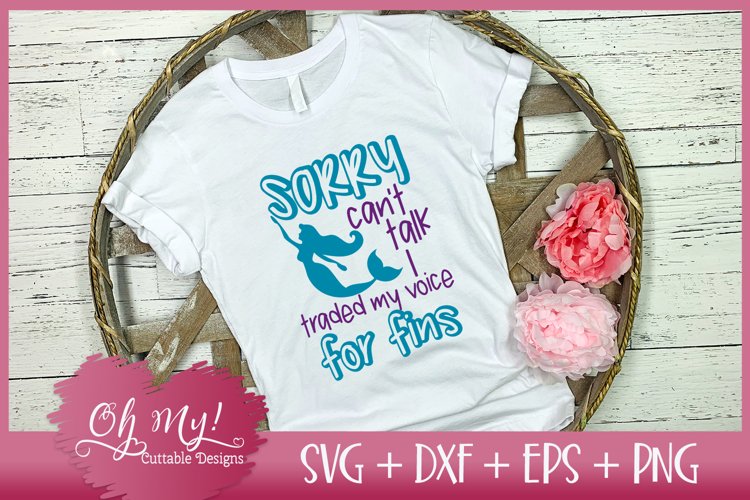 Traded My Voice For Fins - SVG DXF EPS PNG Cut File
