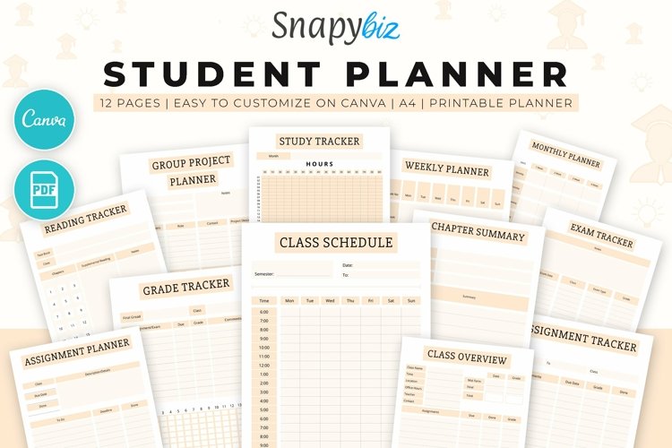 Student Planner |Student Planner Printable |Planner Template