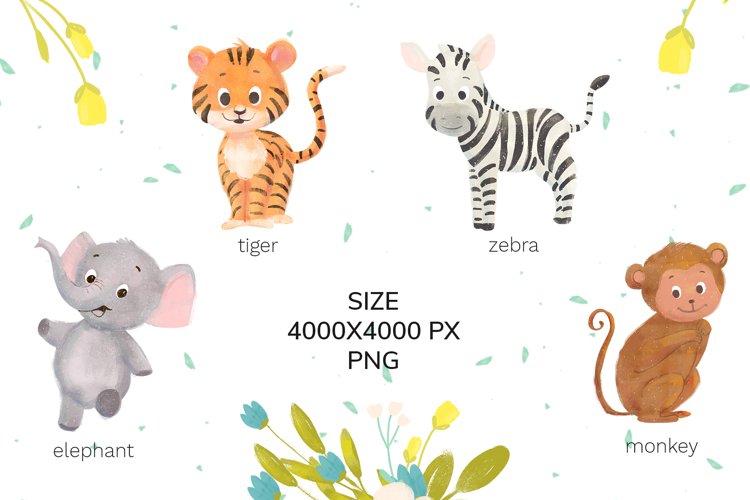 Free Characters download - Cute Wild Baby Animals Clipart | Free Design ...
