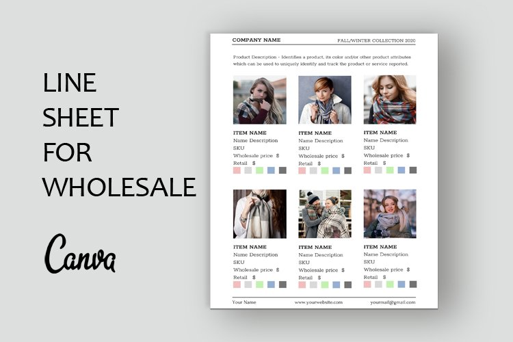 Line Sheet For Wholesale 1031622 Line Sheet For Wholesale 1031622