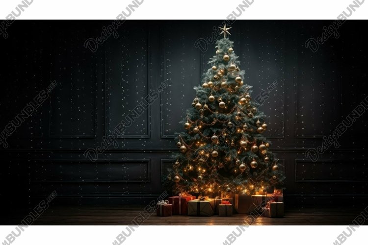 contrast christmas tree lights dark