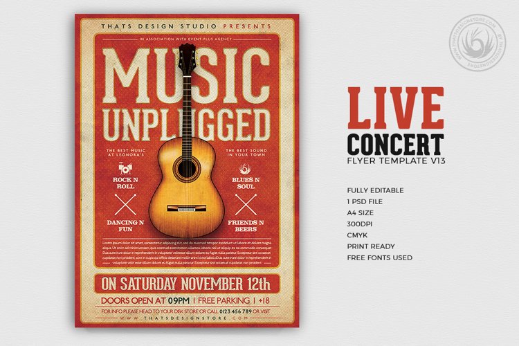 Live Concert Flyer Template V13
