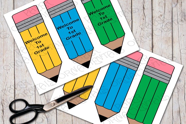 Pudgy Pencils 1st Grade Plain Printable Bookmark Set