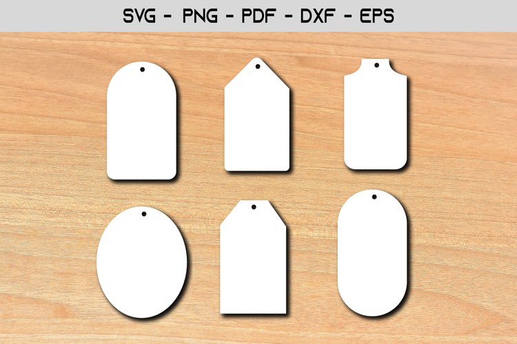 Paper cut Tags Template SVG Design